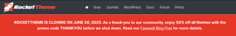RocketTheme has shut Down – What Does It Mean for You? - szoupi - web ...