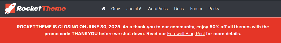 RocketTheme has shut Down – What Does It Mean for You? - szoupi - web ...